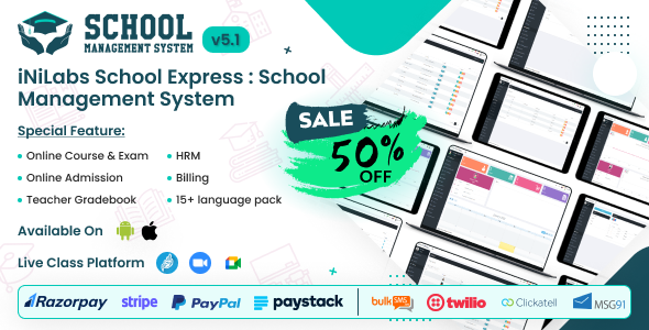 School Management System PHP Scripts from CodeCanyon